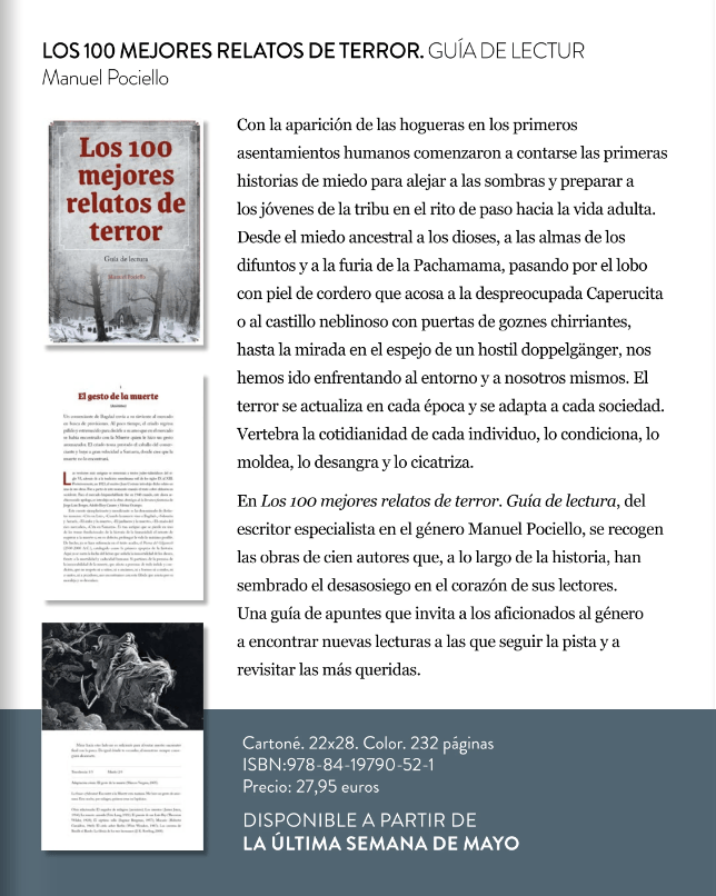 LOS 100 MEJORES RELATOS DE TERROR (GUÍA DE LECTURA) – MANUEL POCIELLO